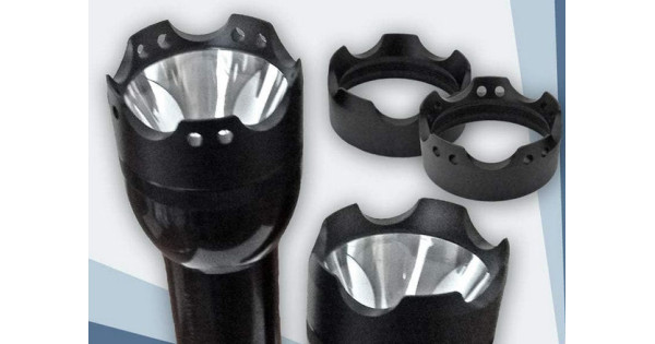 Black Talon Crenellated Bezel for the Maglite D & C Cell